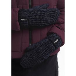 F&auml;ustlinge Jack Wolfskin "MEDLEY KNIT MITTEN W", Damen, Gr. M (38/40), blau (schwarznavy), Obermaterial: 100% Polyester. Futter: 100% Polyester, Handschuhe F&auml;ustlinge