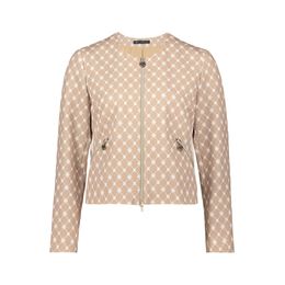 Jackenblazer Betty Barclay "Blazer-Jacke langarm", Damen, Gr. 38, beige (nature, cream), Obermaterial: 88% Polyester PES. 12% Elasthan EL., Blazer Jackenblazer