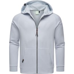 Kapuzensweatjacke Ragwear "Kapuzensweatjacke Zenway", Herren, Gr. M, grau (light grau), Obermaterial: 70% Baumwolle CO. 30% Polyester PES., Sweatjacken Kapuzensweatjacke