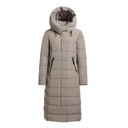 Wintermantel Khujo "Wintermantel Sensy-YM", Damen, Gr. XS, grau (greige), Obermaterial: 100% Polyester PES. Obermaterial: Futter: 100% Nylon NY. 100% Polyester PES., M&auml;ntel Wintermantel
