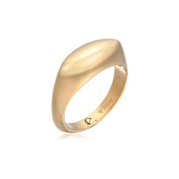Silberring Elli Premium "Ring Siegelring Marquise Design 925 Silber rhodiniert" Gr. 56, gold, Fingerringe, Damen, 56, Silber 925 (Sterlingsilber), Silberring
