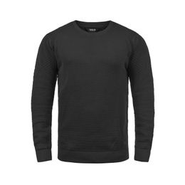 !Solid Rundhalspullover SOLID "Rundhalspullover SDKarl", Herren, Gr. XL, schwarz, Obermaterial: 50% Baumwolle CO. 50% Polyacryl PAN., Pullover Rundhalspullover