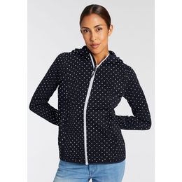 Strickfleecejacke CMP "WOMAN JACKET FIX HOOD", Damen, Gr. 34, blau (b. blau, bian), Strick, Obermaterial: 100% Polyester, hoch geschlossener Ausschnitt, eingefasste Kante, Jacken Strickfleecejacke, w&auml;rmend, &Uuml;bergangsjacke