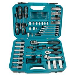 Makita Werkzeugset "&raquo;E-08458&laquo;", blau, B:13cm H:31,2cm L:42cm, Werkzeugsets, 87-tlg., inkl. Aufbewahrungskoffer, Werkzeugset