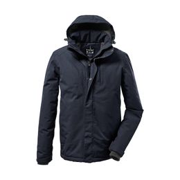 Outdoorjacke Killtec "KOW 161 MN JCKT", Herren, Gr. 3XL, blau (navy), Obermaterial: 100% Polyester;Futter: 100% Polyester;F&uuml;llung: 100% Polyester, Jacken Outdoorjacke, Wasser- und winddichte Funktionsjacke mit abnehmbarer Kapuze