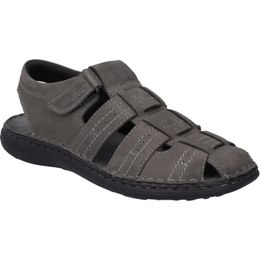 Sandale Josef Seibel "Vincent 06, asphalt", Herren, Gr. 45, grau (asphalt), Obermaterial: 100% Rindsleder Leather cow., Schuhe Sandale
