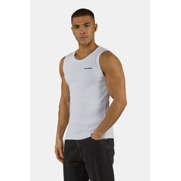 Muscleshirt Pegador "Logo Rib Undershirt", Damen, Gr. S, wei&szlig;, Single Jersey, Obermaterial: 95% Baumwolle, 5% Elasthan, unifarben, regular fit normal, Rundhals, Shirts Muscleshirt, Baumwollmischung, regular fit