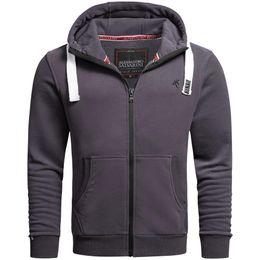 Sweatjacke Alessandro Salvarini "Alessandro Salvarini Herren Swetjacke AS314", Herren, Gr. M, grau (anthrazit), Obermaterial: 65% Baumwolle CO. 35% Polyester PES., Sweatjacken Sweatjacke