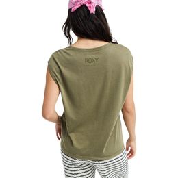 T-Shirt Roxy "Crystal Sea", Damen, Gr. XXS, oil gr&uuml;n, Obermaterial: 100% Walkfrottier;, Shirts T-Shirt