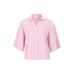 Klassische Bluse Cartoon "Leinenbluse mit Kragen", Damen, Gr. 38, rosa (corsage), Obermaterial: 100% Leinen LI., Blusen Klassische Bluse