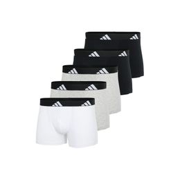 Boxershorts adidas originals "Boxershort Trunks 5P Acvtive Flex Cotton 5er Pack", Herren, Gr. L, bunt (schwarz, wei&szlig;, grau), Obermaterial: 95% Baumwolle CO. 5% Elasthan EL., Unterhosen Boxershorts