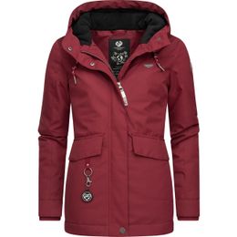 Wintermantel Ragwear "Winterjacke Jazmin Remake II Intl.", Damen, Gr. XS, rot (wine rot22), Obermaterial: 100% Polyester Pol. recyc.. Obermaterial: Futter: 100% Polyester Pol. recyc.. 100% Polyester PES., M&auml;ntel Wintermantel