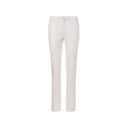 Stoffhose GOLDNER "Leichte Baumwoll-Hose CARLA", Damen, Gr. 44, N-Gr, wei&szlig; (cremewei&szlig;), Obermaterial: 98% Baumwolle CO. 2% Elasthan EL., Hosen Stoffhose