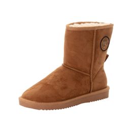 O`Neill Schlupfboots O'NEILL "BESIANA WOMEN HIGH", Damen, Gr. 37, braun (chestnut), Synthetik, Schuhe Schlupfboots, gef&uuml;tterte Winterboots, Snowboots, Winterschuhe