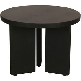 Couchtisch ByLiving "Round", schwarz (schwarz, schwarz, schwarz), H:30cm, Tische, Couchtisch, aus 2,5cm starkem Massivholz schwarz, einzeln oder im Set stellbar