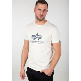 T-Shirt Alpha Industries "Basic T-Shirt BL", Herren, Gr. XS, wei&szlig; (jet stream wei&szlig;), Obermaterial: 100% Baumwolle, Shirts T-Shirt