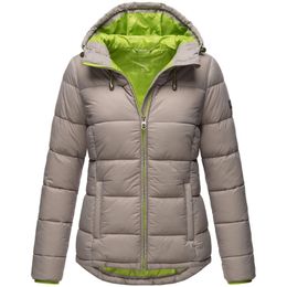 Outdoorjacke Marikoo "Marikoo Leandraa Damen Steppjacke B927", Damen, Gr. 36, grau (zink grau), Obermaterial: 100% Nylon NY., Jacken Outdoorjacke