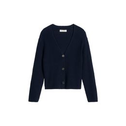 Marc O'Polo Sweatshirt MARC O'POLO "Strickjacke Cardigans Longsleeve 1er Pack", Damen, Gr. XS, blau (dunkelblau), Obermaterial: 100% Baumwolle CO., Sweatshirts Sweatshirt