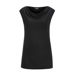 Tr&auml;gertop GOLDNER "Kurzgr&ouml;&szlig;e &Auml;rmelloses Top in Viskose-Jersey", Damen, Gr. 24, schwarz, Obermaterial: 95% Viskose CV. 5% Elasthan EL., gerade, keine/nicht relevant, Tops Tr&auml;gertop, breite Tr&auml;ger