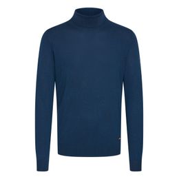 Rollkragenpullover Blend "Rollkragenpullover BHMWEDAT", Herren, Gr. S, blau (marineblaus), Obermaterial: 78% Viskose CV. 22% Polyester PES., Pullover Rollkragenpullover