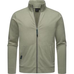 Kapuzensweatjacke Ragwear "Sweatjacke Miet", Herren, Gr. 4XL, gr&uuml;n (dusty olive), Obermaterial: 55% Baumwolle CO. 45% Polyester PES., Sweatjacken Kapuzensweatjacke