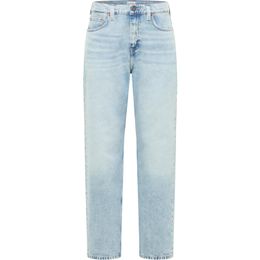 Straight-Jeans Mustang "Herren Style Jeff Relaxed Straight", Herren, Gr. 32, L&auml;nge 32, 312 mittelblau, Denim/Jeans, 100% Baumwolle, unifarben, straight fit, Jeans Straight-Jeans