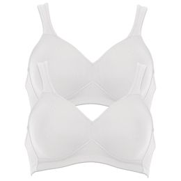 B&uuml;gelloser BH Anita "BH ohne B&uuml;gel Twin", Damen, Gr. 90, Cup F, wei&szlig; (wei&szlig; wei&szlig;), Obermaterial: 70% Polyamid PA. 30% Elasthan EL., BHs B&uuml;gelloser BH