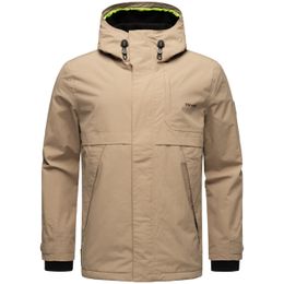 Regenjacke STONE HARBOUR "Outdoorjacke Zanjaar", Herren, Gr. M, beige (sand beige), Obermaterial: 100% Nylon NY. Obermaterial: Futter: 100% Polyester PES., Jacken Regenjacke