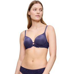 B&uuml;gel-BH Triumph "Amourette Charm T WHP01", Damen, Gr. 90, Cup D, grau (ink gray), Microtouch, Obermaterial: 48% Polyamid, 38% Polyester, 13% Elasthan, 1% sonstige Fasern, BHs B&uuml;gel-BH, Stretch-Spitze