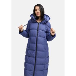 Winterjacke Marikoo "Marikoo Nadeshikoo XVI Damen lange Winter Steppjacke B985", Damen, Gr. M, lila (blau violet), Obermaterial: 100% Polyester PES., Jacken Winterjacke
