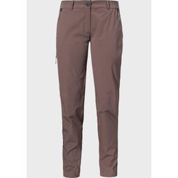 Sch&ouml;ffel Outdoorhose SCH&Ouml;FFEL "CIRC Pants Style Smue WMS", Damen, Gr. 42, Normalgr&ouml;&szlig;en, lila (3905, braun), Oberstoff: 100% Polyester, Hosen Outdoorhose