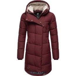 Wintermantel Ragwear "Wintermantel Pavla", Damen, Gr. 3XL, rot (wine rot22), Obermaterial: 100% Polyester PES. Obermaterial: Futter: 100% Polyester PES. 100% Polyester PES., M&auml;ntel Wintermantel