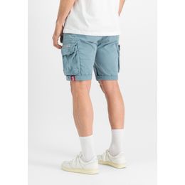 Shorts Alpha Industries "Crew Short", Herren, Gr. 28, Normalgr&ouml;&szlig;en, bunt (graublau), Obermaterial: 98% Baumwolle, 2% Elastan; Futter: 100% Baumwolle, Hosen Shorts