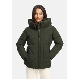 Winterjacke Marikoo "Marikoo Kuschelnasee Damen Herbst Winter Steppjacke N076", Damen, Gr. XS, gr&uuml;n (schwarzolive), Obermaterial: 100% Polyester PES., Jacken Winterjacke