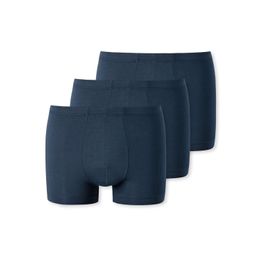 Boxershorts uncover by Schiesser "Boxershort UNCOVER Cotton 3PACK Shorts 3er Pack", Herren, Gr. XL, blau (dunkelblau), Obermaterial: 95% Baumwolle CO. 5% Elasthan EL., Unterhosen Boxershorts