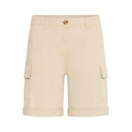 Cargoshorts oxmo "Cargoshorts OXChanice", Damen, Gr. 44, N-Gr, grau (cement), Obermaterial: 98% Baumwolle CO. 2% Elasthan EL., Hosen Cargoshorts