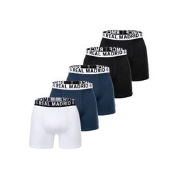 Boxershorts REAL MADRID "Boxershort RM Kids Trunk Boxers 5-Pack 5er Pack", Jungen, Gr. 164, bunt (wei&szlig;, dunkelblau, schwarz), Obermaterial: 95% Baumwolle CO. 5% Elasthan EL., Unterhosen Boxershorts