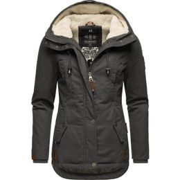 Winterjacke Marikoo "Winterjacke Bikoo", Damen, Gr. M, grau, Obermaterial: 100% Baumwolle CO. Obermaterial: Futter: 100% Polyester PES. 100% Polyester PES., Jacken Winterjacke