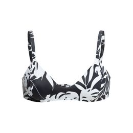 Triangel-Bikini-Top Roxy "Roxy Love The Aloha", Damen, Gr. XS, Cup B, grau (anthrazit surf trippin bico s), 74% Nylon, 26% Elasthan, Bikini-Oberteile Triangel-Bikini-Top