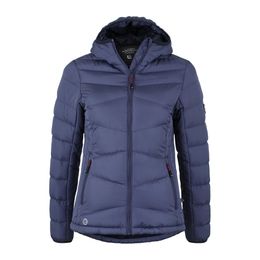 Winterjacke DEPROC Active "BARRIE WOMEN", Damen, Gr. 36/38 (M), blau (navy), 100% Polyester, tailliert, gerader Abschluss mit Gummizug, Jacken Winterjacke, moderne Steppjacke mit klassischer Farbgebung