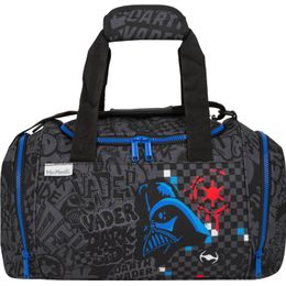 Sporttasche McNeill "Neu, Star Wars, Darth Vader", M&auml;dchen, Gr. B/H/T: 37cm x 25cm x 20cm, grau (darth vader), Polyester, Taschen Sporttasche, f&uuml;r Schule, Sport und Freizeit