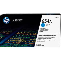 HP Tonerkartusche "HP original Toner 654, Farben M/C/Y/B Gr&ouml;&szlig;en A+X", blau (cyan), Tonerpatronen, Tonerkartusche