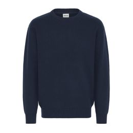 !Solid Strickfleece-Pullover SOLID "Strickpullover SDFinnetado", Herren, Gr. 3XL, blau (insignia blau), Obermaterial: 70% Baumwolle CO recyc.. 30% Polyester Pol. recyc.., Pullover Strickfleece-Pullover