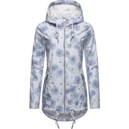 Outdoorjacke Ragwear "&Uuml;bergangsjacke Zuzka Flower", Damen, Gr. S, blau (light blau), Obermaterial: 100% Polyester PES. Obermaterial: Futter: 100% Polyester PES., Jacken Outdoorjacke