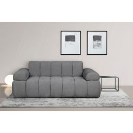 2-Sitzer Home Affaire "LYOTH Design-Sofa, moderne Steppung, Breite 180 cm", anthrazit, B:180cm H:71cm T:93cm, 100% Polyester, Sofas, 2-Sitzer, mit Wellenunterfederung, gem&uuml;tlich und modern, komfortables Sitzgef&uuml;hl