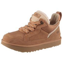 UGG Australia Plateausneaker UGG "LOWMEL", Herren, Gr. 9 (42), chestnut, Synthetik, Textil, Veloursleder, Schuhe Plateausneaker, Halbschuh, Schn&uuml;rschuh mit gepolstertem Schaftrand
