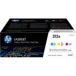HP Tonerkartusche "HP original Toner 312 Gr&ouml;&szlig;e A+X Farben: B/C/M/Y", bunt (cyan, magenta, gelb), Tonerpatronen, Tonerkartusche