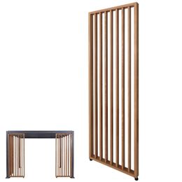 Seitenwand f&uuml;r Pergola MCW-P65, Seitenelement Seitenteil Modul Paneel, Aluminium 220x68cm Holzoptik