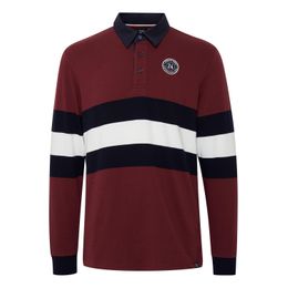 Langarm-Poloshirt FQ1924 "Langarm-Poloshirt FQMikkael", Herren, Gr. XL, lila (cabernet), Obermaterial: 100% Baumwolle CO., regular fit normal, Shirts Langarm-Poloshirt