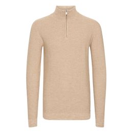 Troyer INDICODE "Stricktroyer IDJador", Herren, Gr. XL, beige (cornstalk), Web, Obermaterial: 90% Baumwolle CO. 10% Polyamid PA., meliert, Basic, normal, Pullover Troyer